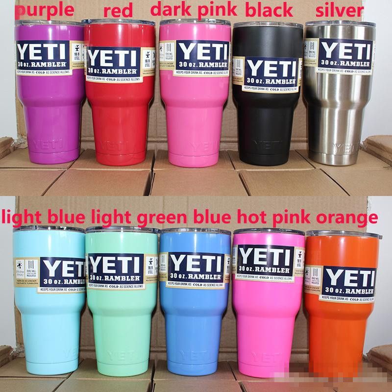 30 Oz YETI Rambler Tumbler Cup Purple Pink Blue Light Blue Orange Light ...