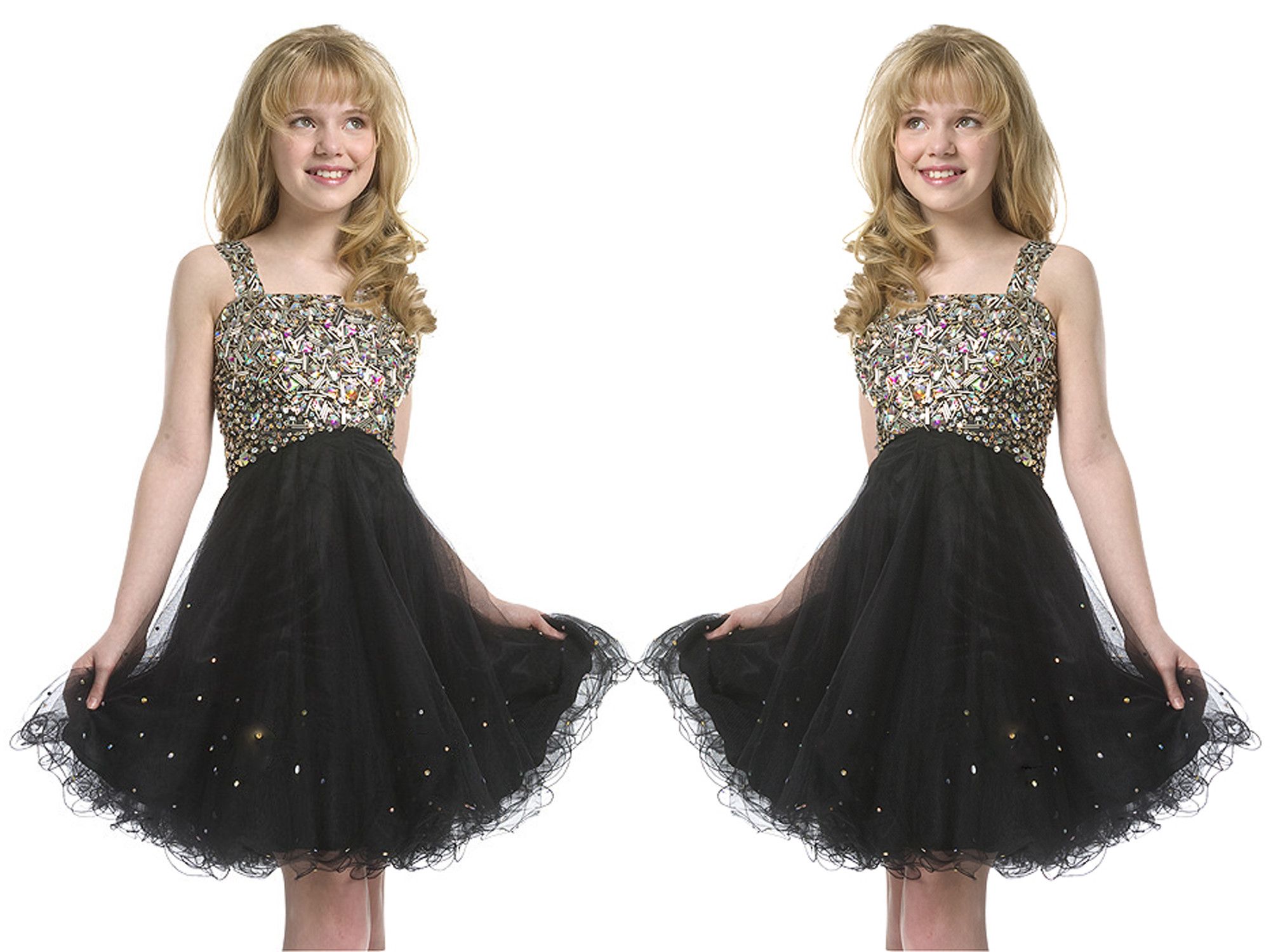 2016 Fashion Diamond Spaghetti Strap Child Skirt Satin Soft Tulle Knee ...