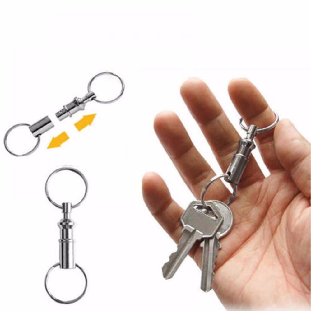 2019 Outdoor Dual Detachable Key Ring Pull Apart Quick Release Keychain ...