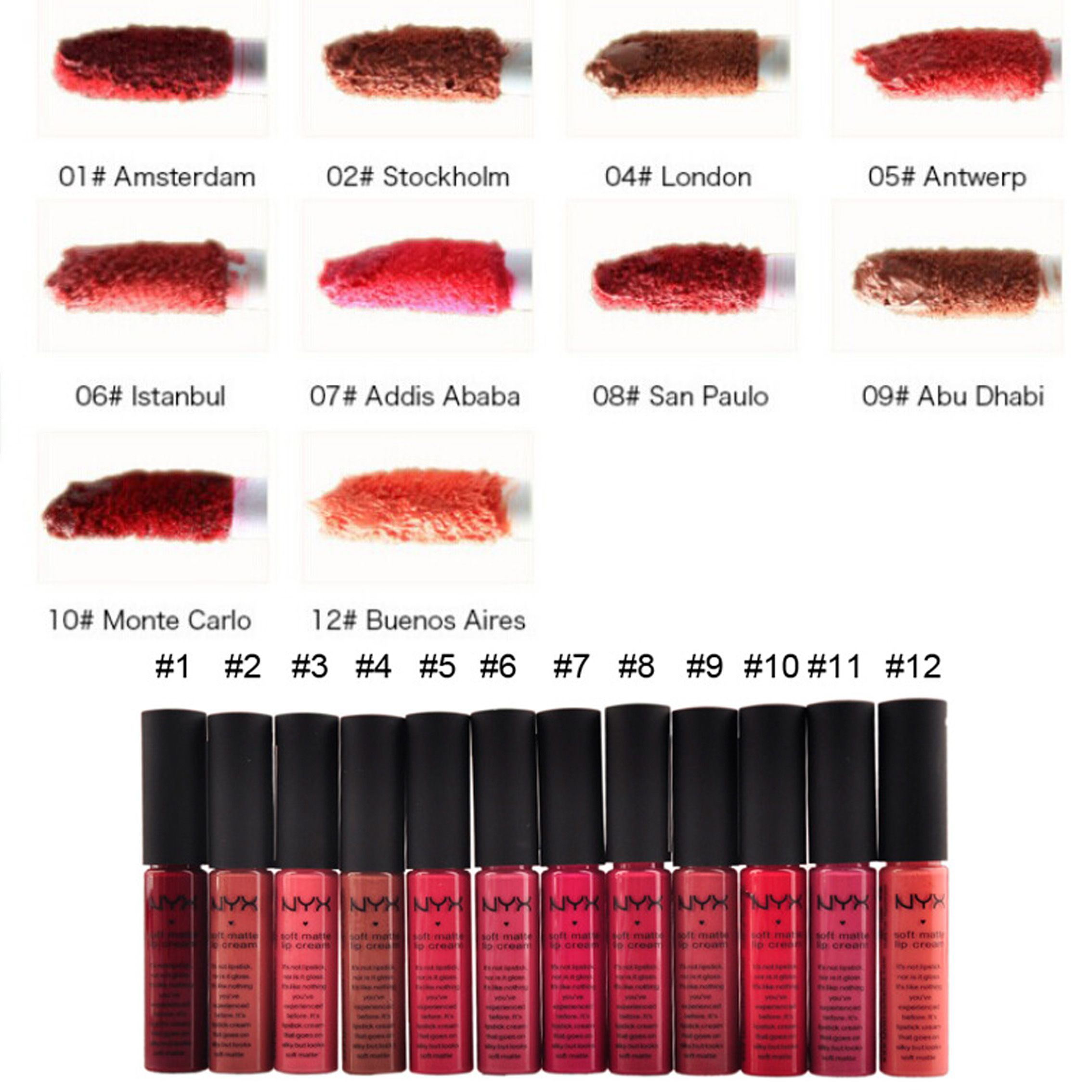 NYX Soft Matte Lip Cream Lip Gloss Long Lasting Lipstick Professional ... NYX Soft Matte Lip Cream Lip Gloss Long Lasting Lipstick Professional ...