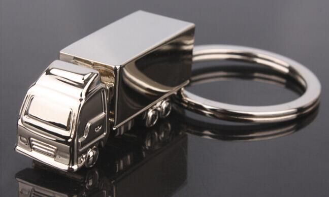 2016 Fashion Novelty Mini Truck Shaped Keychains Metal Truck Keyrings ...