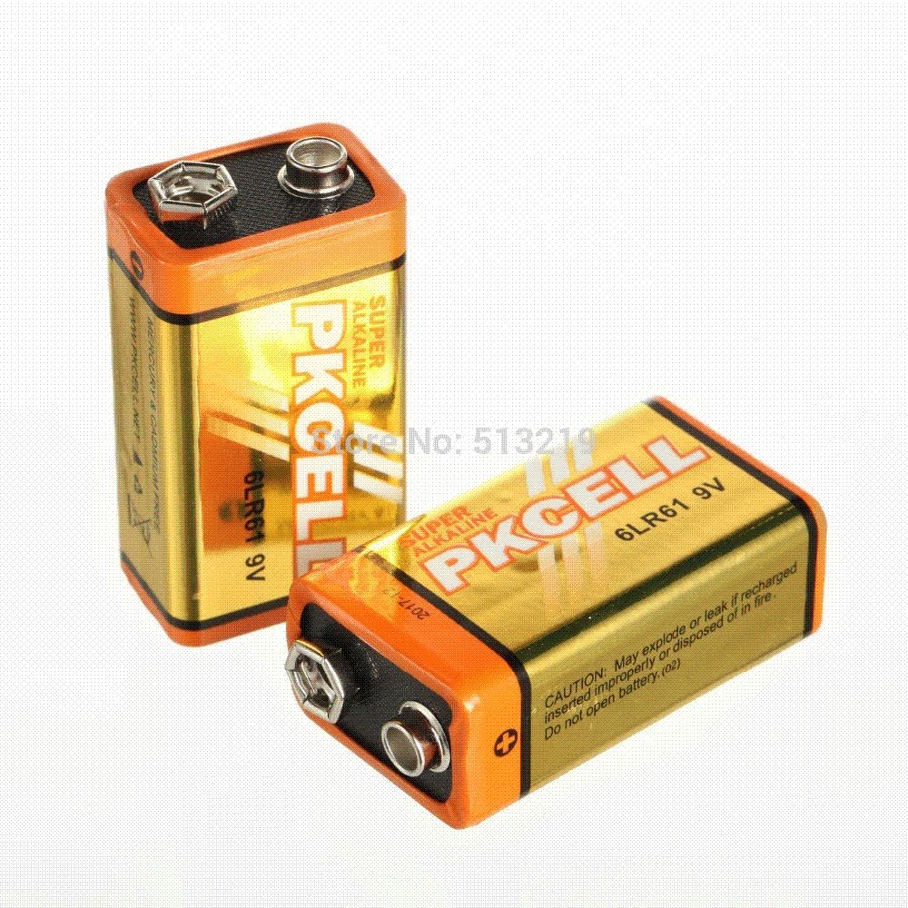 Pkcell 6lr61 9v Super Alkaline Battery Dry Batteries 9v Battery Celle ...