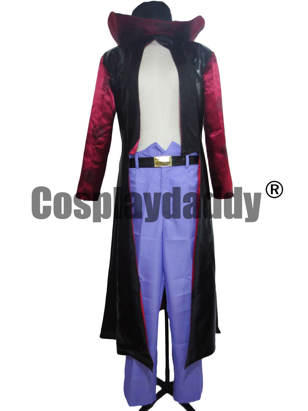 One Piece Cosplay Costume Dracule Mihawk Red Linning Black Coat H008 ...