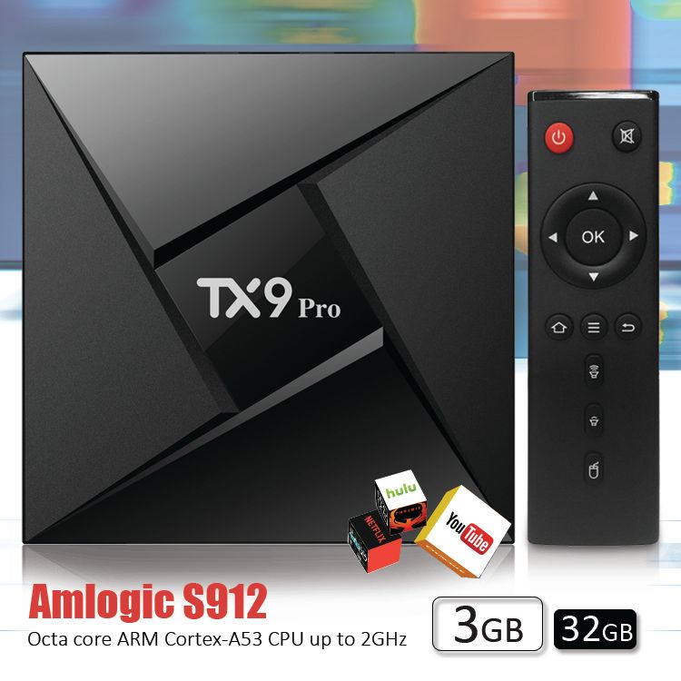 TX9 Pro Android 7.1 TV Box 4K Ultra Smart TV Streaming Boxes 3GB 32GB ...