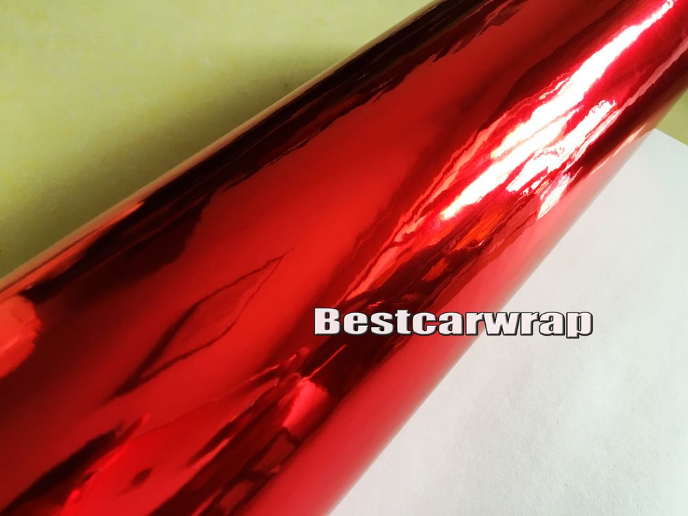 2021 Premium Chrome Red Glossy Vinyl Wrap With Air Release. High ...