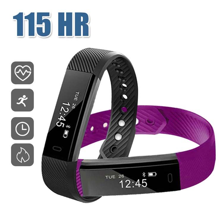 Bracelet Connecté Avec Ecran ID115 HR Intelligent Bracelets Wristband VS ID 115 Plus Moniteur De ...