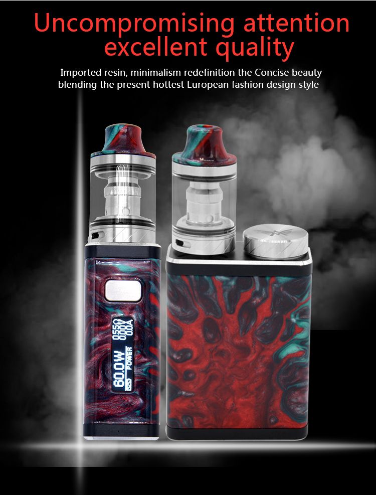 Resin Vape Box Mod Funky 60w Kit With Unqiue Different Colorful ...