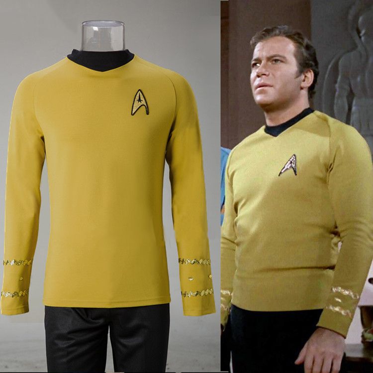 Cosplay Star Trek Tos The Original Series Kirk Shirt Uniform Costume ...