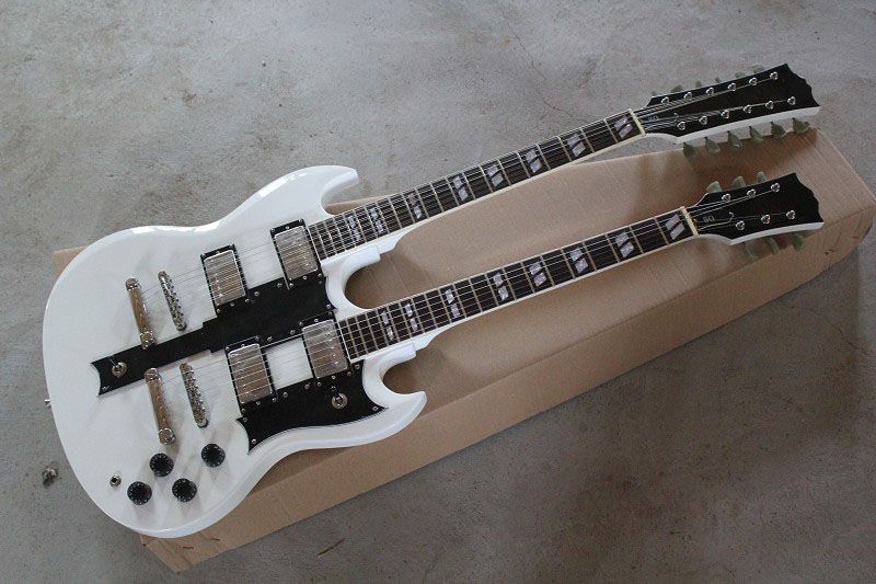Wholesale New Arrival 6 + 12 Strings Double Neck Custom Guitar SG 1275 ...