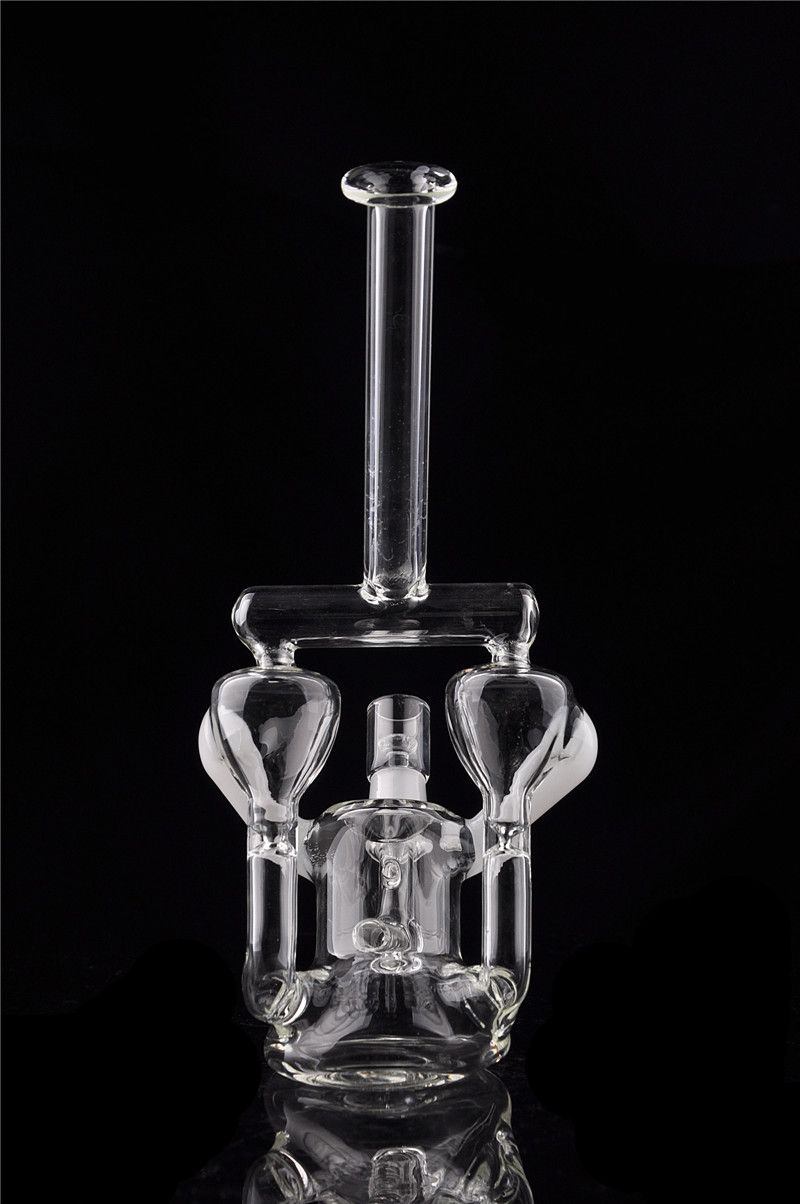 2021 Helix Cyclone Glass Bong Such Intricate Double Recycle Bubber ...