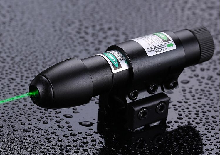 Compact Tactical Green Laser Sight W/ Barrel Mounts & 20mm Rail Mounts ...
