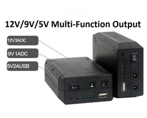 79.2w 12v Lithium Ion Battery Pack Backup Power Supply With 12v/9v/5v ...