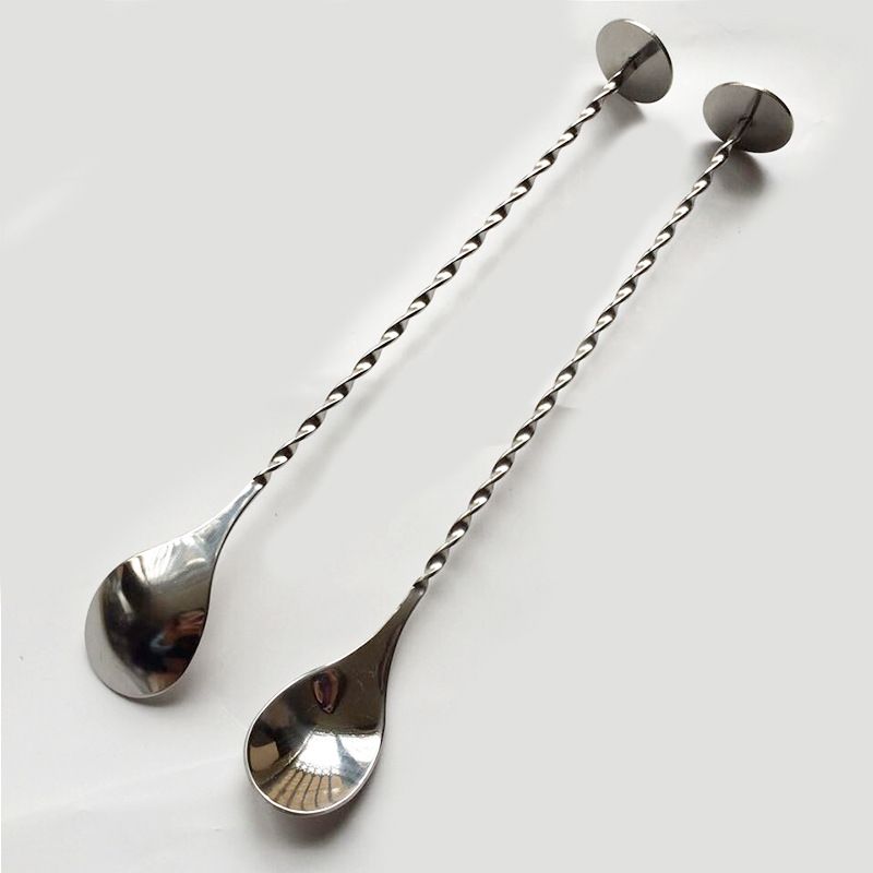 2021 Stainless Steel Cocktail Drink Mixer Bar Puddler Stirring Spoon ...