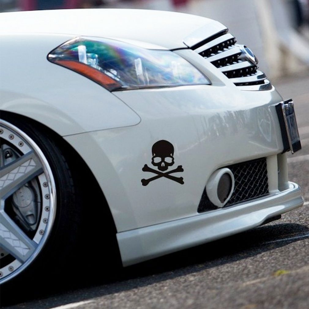 Discount 3D 3M Skull Metal Skeleton Crossbones Car Motorcycle Sticker ...