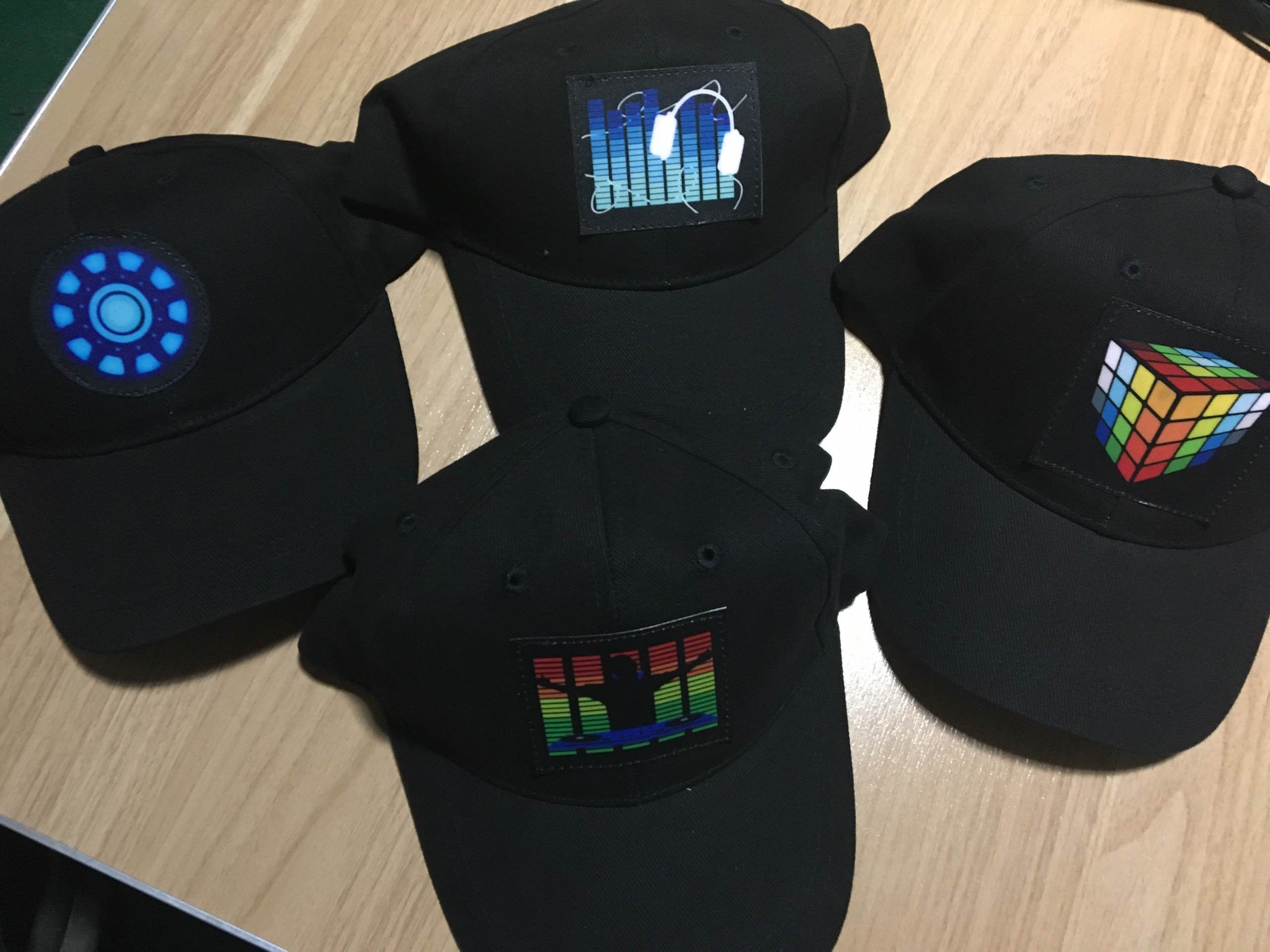 New Style LED Hats Fashion Glowing Hats LED Hats Voice Activated Light ...