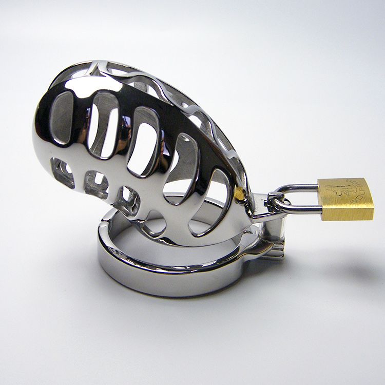 Stainless Steel Cockcage Chastity Device Penis Cock Cage With Snap Ring And Padlock Sex Games