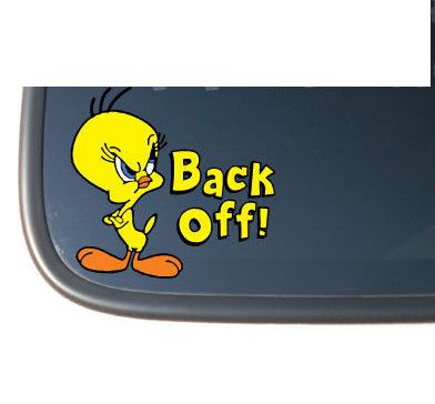 2019 Tweety Bird BACK OFF! Vinyl Car Decal Sticker Window Wall Funny ...