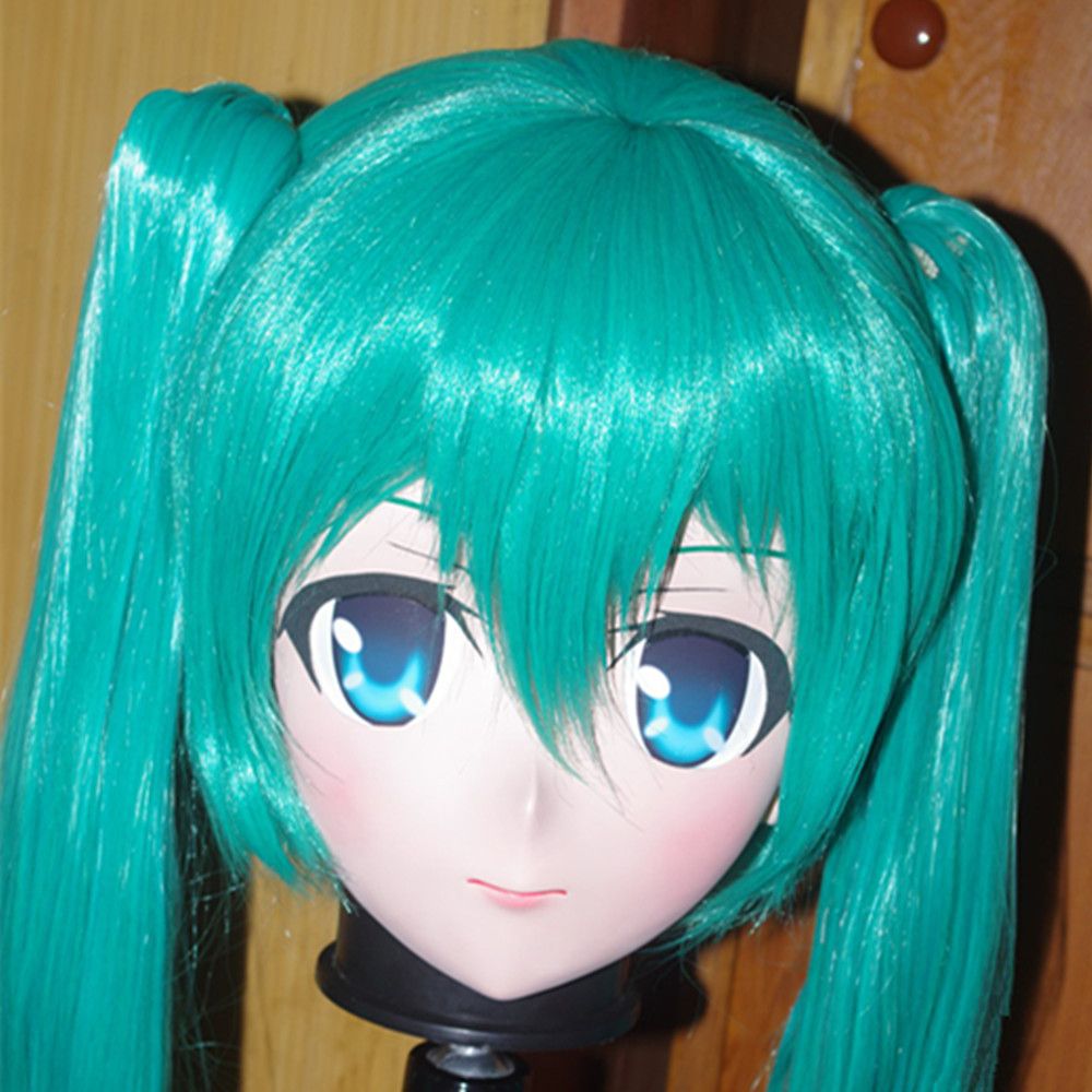 C2 018 Full Head Female Face Anime KIG Mask Cosplay Kigurumi Zentai ...