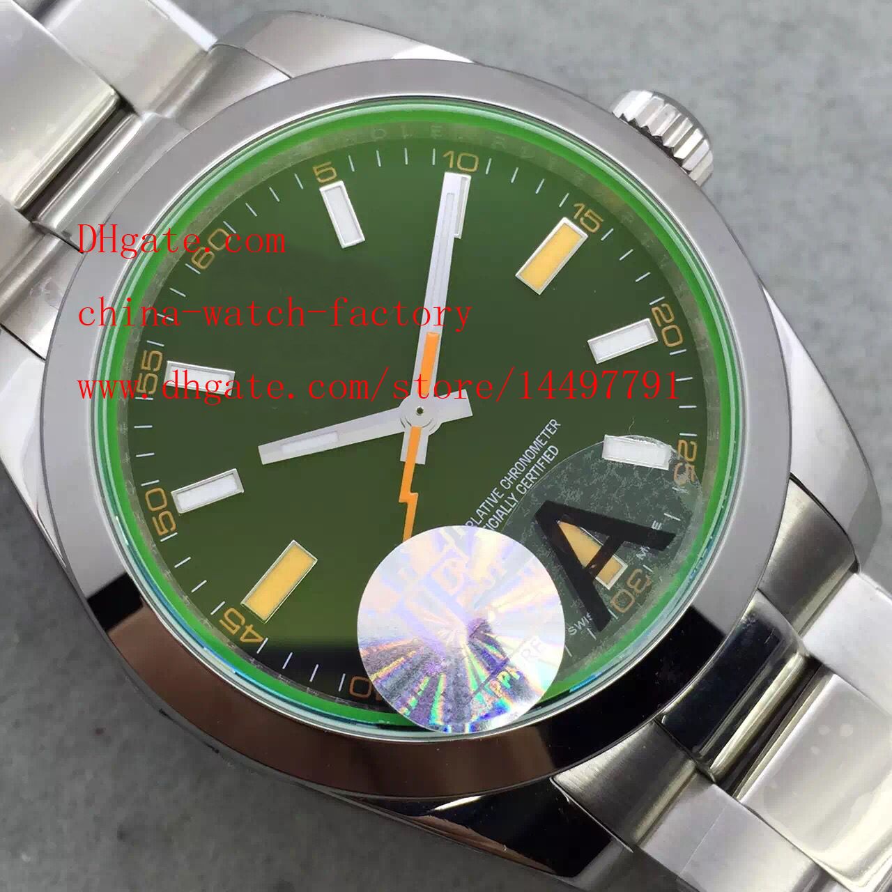 Luxury Top JF Factory 1:1 Eta 3135 Movement Stainless Steel Green ...