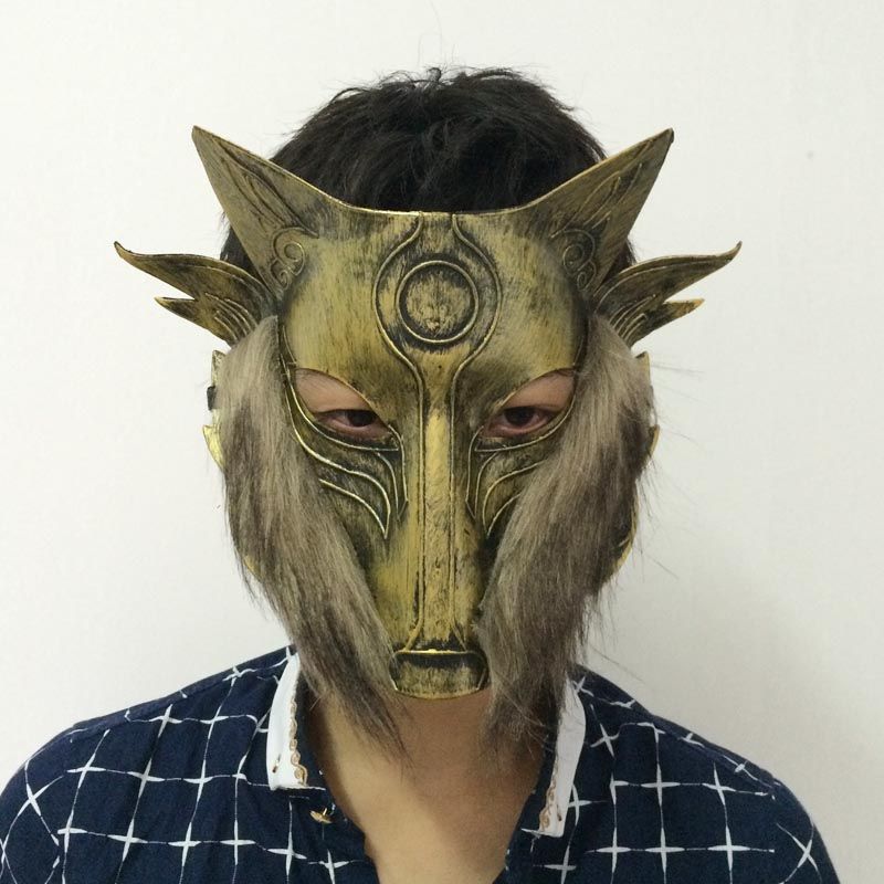 Animals Wolf Mask Retro Gladiator Halloween Mask Masquerade Party Mask ...