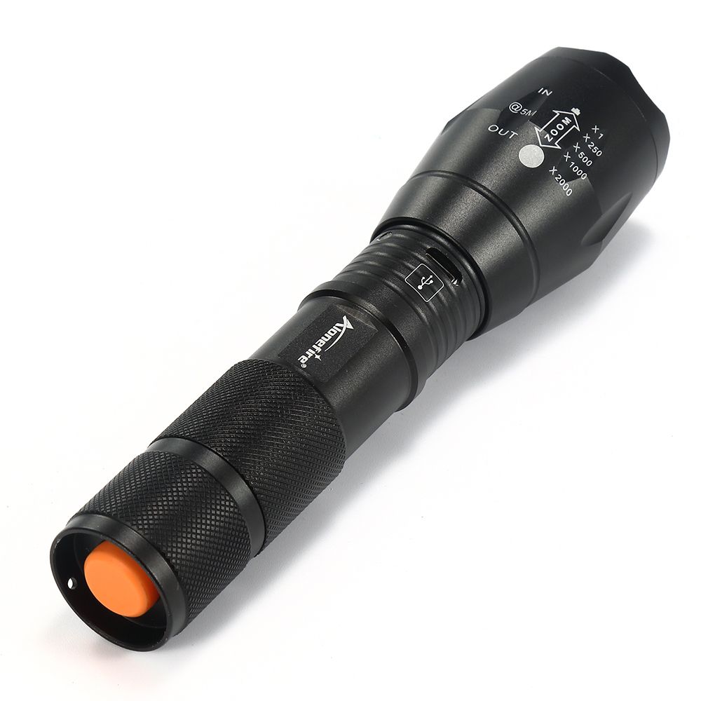 AloneFire G700 U XM L T6 Zoomable CREE LED Flashlight Waterproof Usb Rechargeable Torch Light ...
