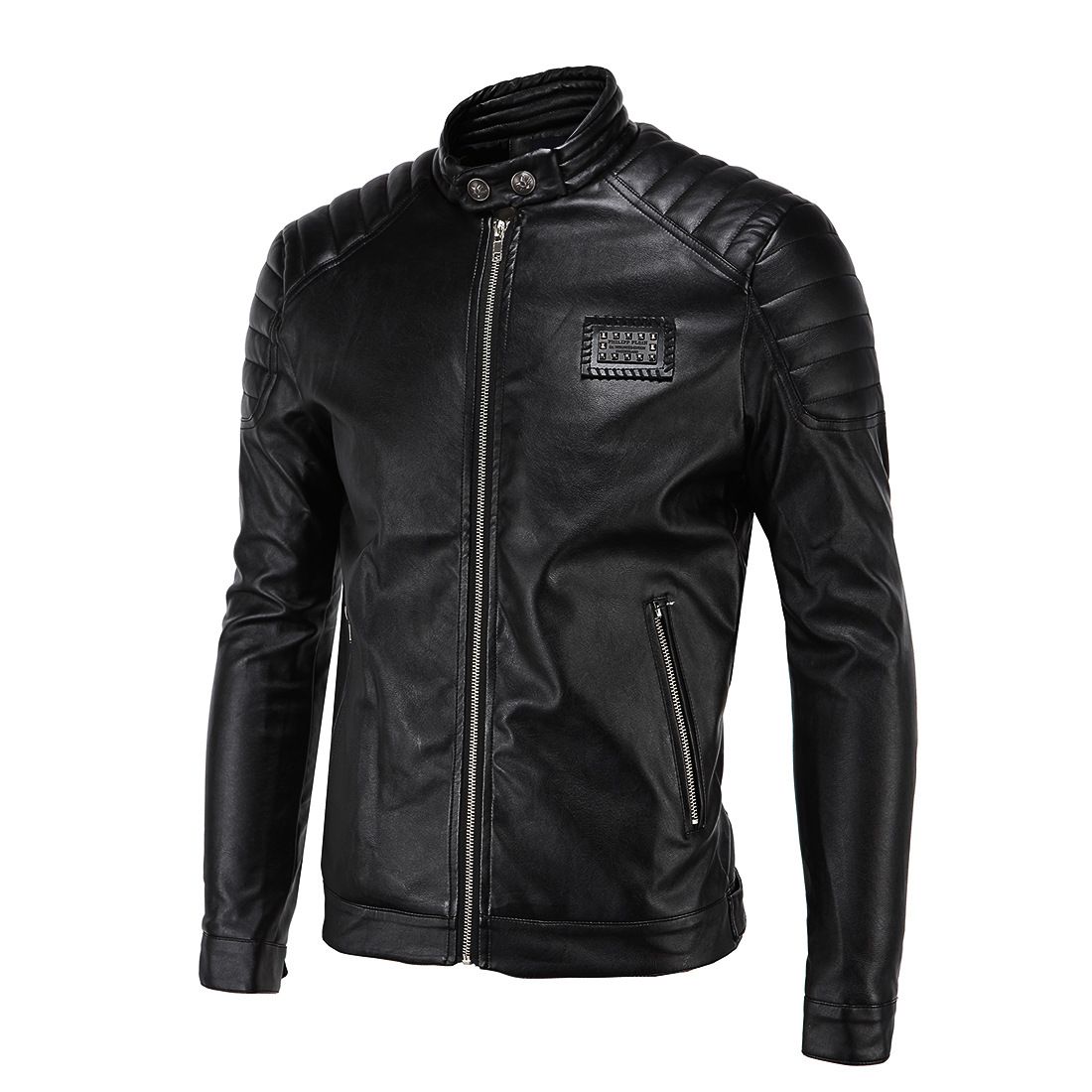 2020 Short Black 5XL Jacket For Mens PU Leather Slim Mens Jacket Coats ...