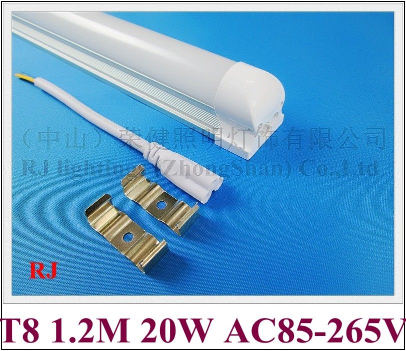 Tube+Base Integrated SMD 2835 LED Tube Light Lamp T8 1200mm 1.2M 4FT ...