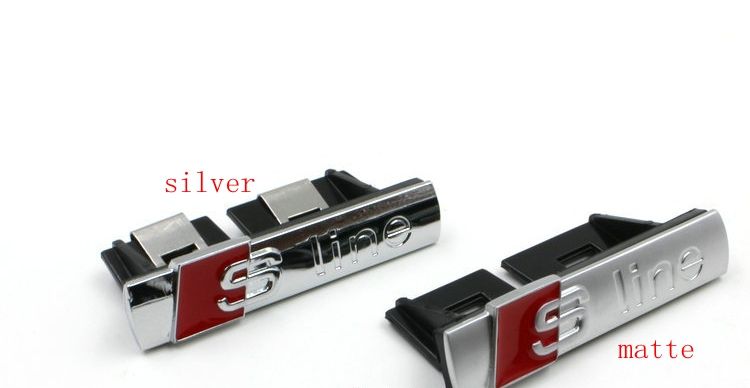 2021 High Quality Metal Sline S Line Grill Emblem With Clip Silver ...