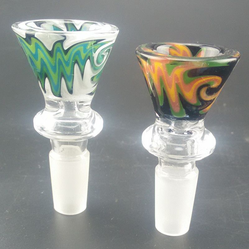 2017 14.4mm 18.8mm Glass Bowl For Bong Pipe Colorful Bowl Piece Slide ...