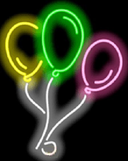 Balloons Neon Sign Real Glass Tube Light Pub Birthday Festival Holiday ...