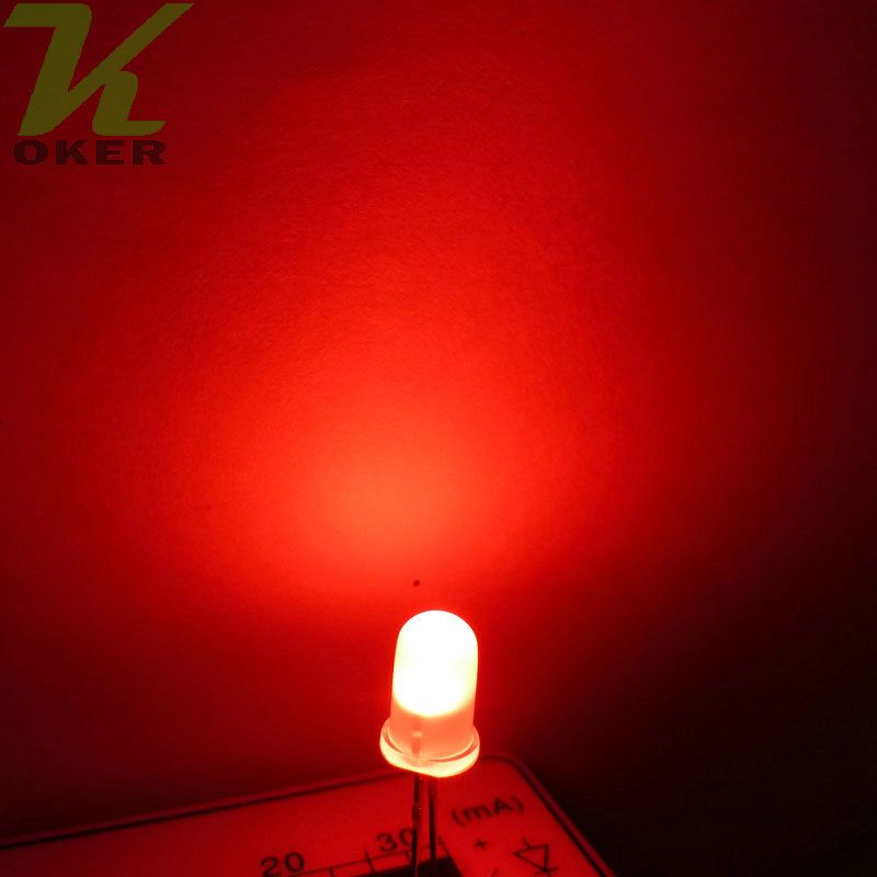 Acheter 5mm Rouge Diffusé LED Lampe De Lumière Led Diodes 5mm Diffusé ...