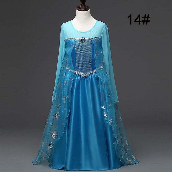 Wholesale Brand Elsa Dress Frozen Costume Fever Inspired Green Maxi