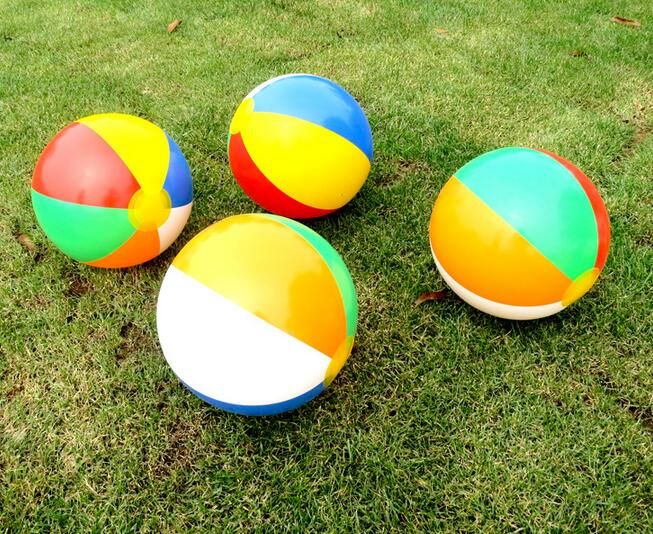 Acheter 30cm 6 Couleurs Été Jouet Ballon Gonflable Flotteur Piscine De ...