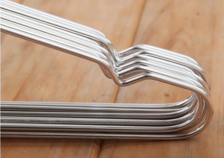 2021 45cm~32cm Stainless Steel Strong Metal Wire Hangers Clothes ...