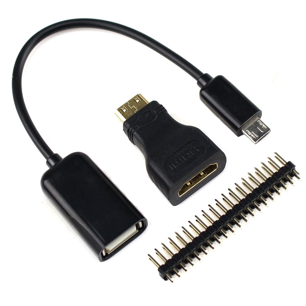 3 in 1 Raspberry Pi Zero Adapter Kit Mini-HDMI to HDMI Adapter+Micro ...