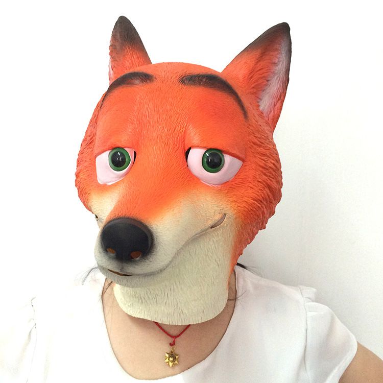 Zootopia Latex Nick Wilde Mask Halloween Party Fancy Dress Masquerade ...