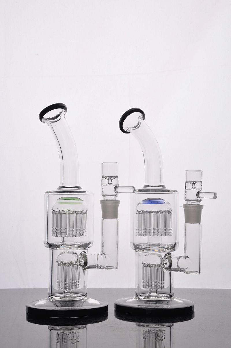 2020 TORO Glass Bongs 11 Inches Double Arm Tree Diffused Perc Water ...
