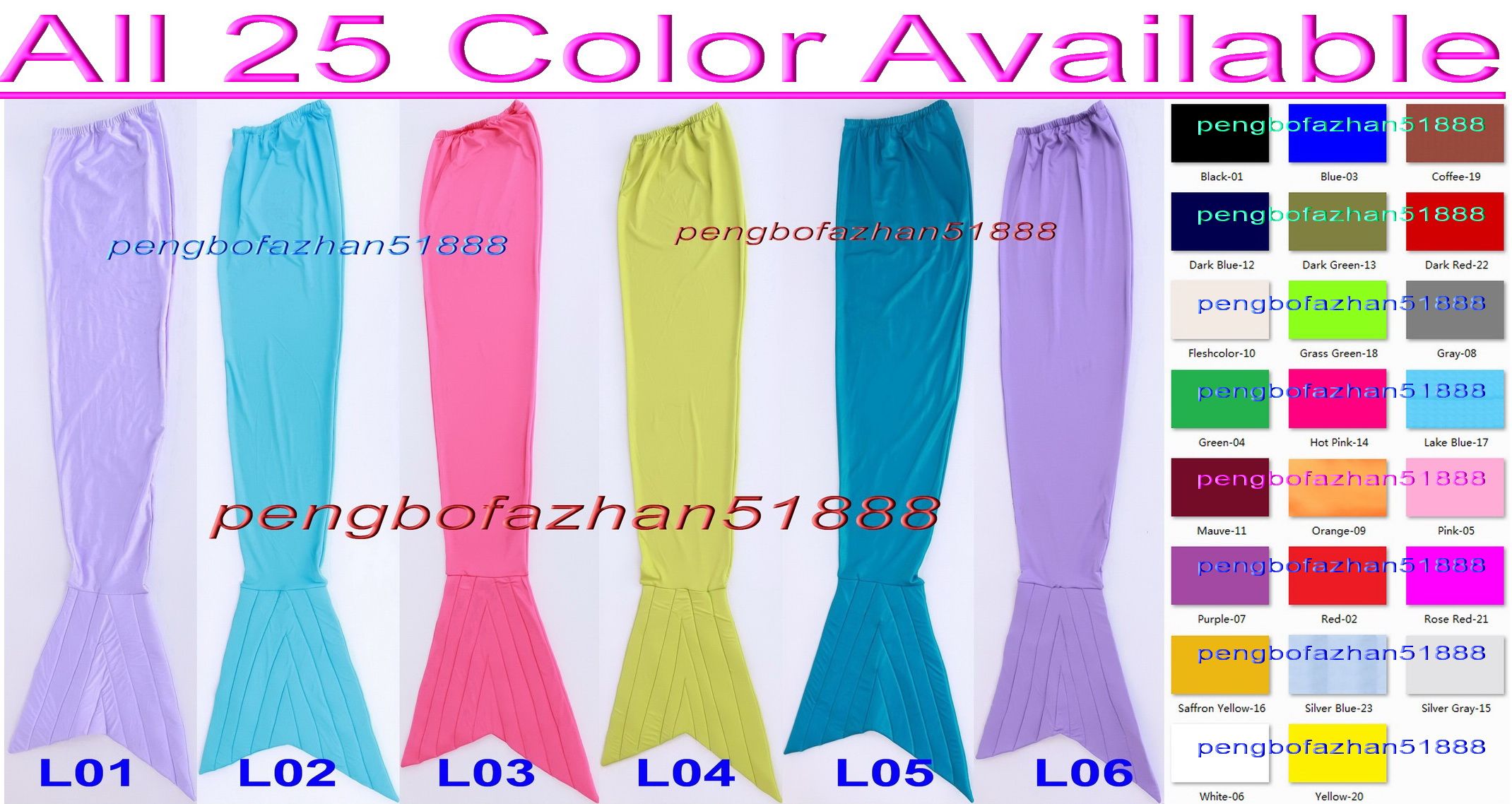 2020 Sexy Mermaid Tail Costumes Outfit New Lycra Spandex Mermaid Tail