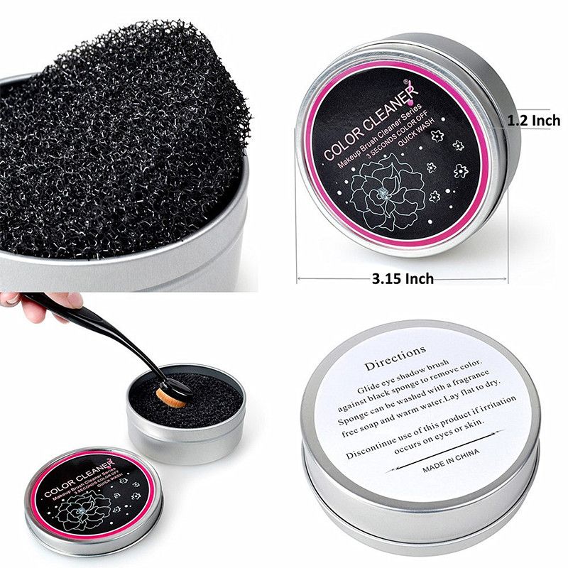 Color Cleaner Sponge Makeup Brush Cleaner Box Tool Cosmetic Brush Color ...
