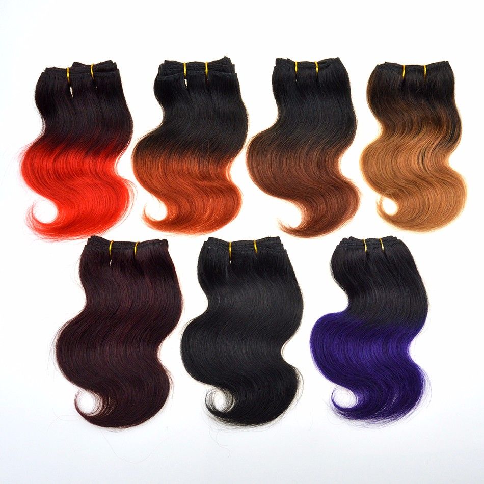 Short Size 8 Inch Brazilian Body Wave 6Bundles50g/Bundle Human Hair ...