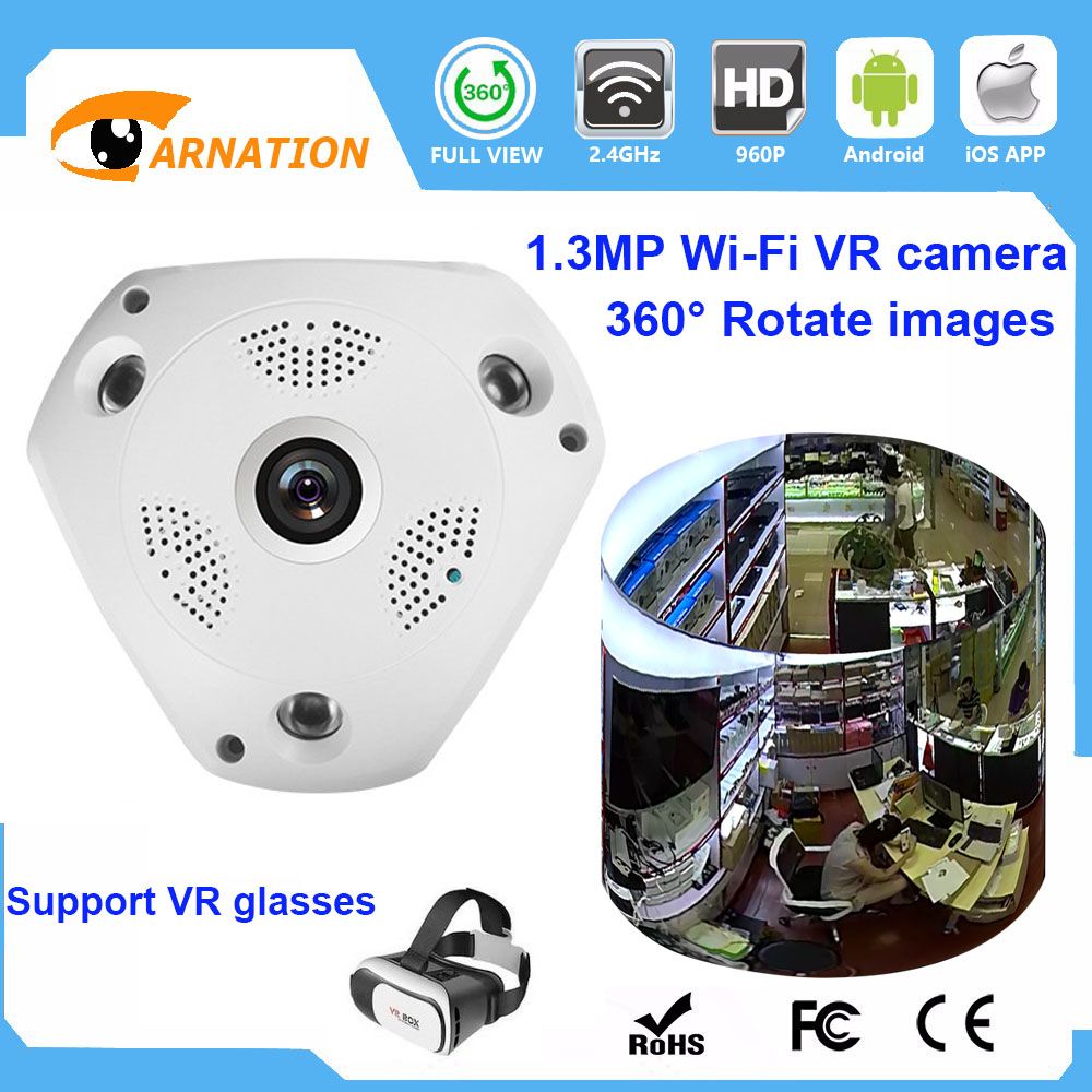 360 Degree Panorama Cctv Fisheye Ip Camera Wifi Wireless Vr Camera ...