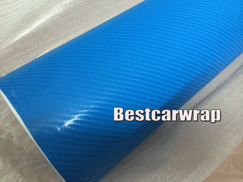 2020 Sky Blue 4D Carbon Fiber Vinyl Like Realistic Carbon Fibre Film ...