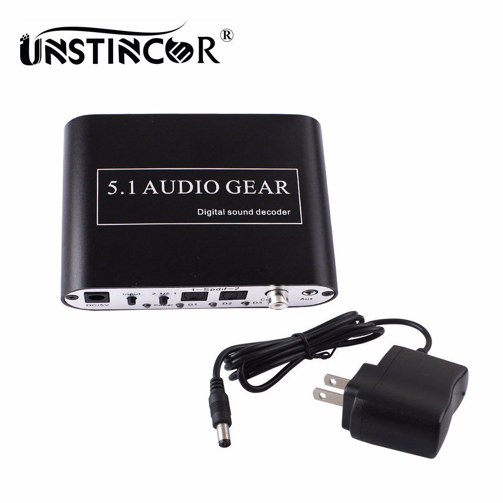2020 Digital 5.1 Audio Gear Decode Dolby Dts/Ac 3 Optical To 5.1 ...