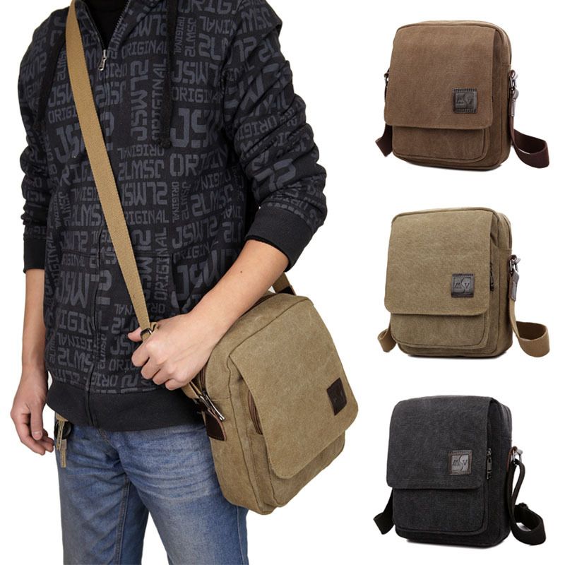 2016 Wholesale Fashion Multifunction Crossbody Bag Canvas Men Shoulder ...