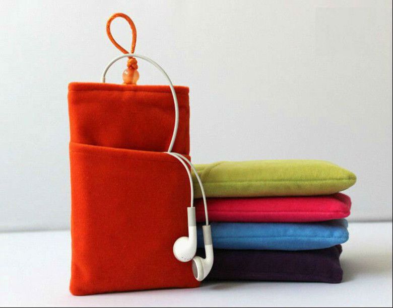 Phone Velvet Pouch Cloth Sleeve Lint Bag Pouch Soft Double Pouch Bag ...