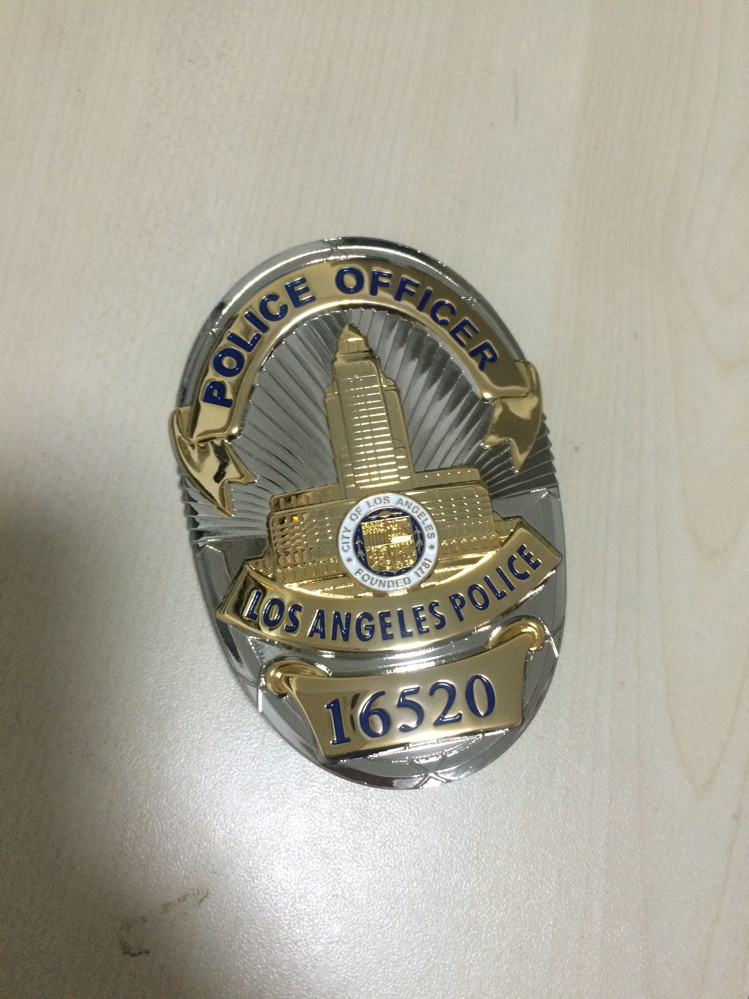 2016 Los Angeles Police Department Lapd Metal Badge Replic Police ...