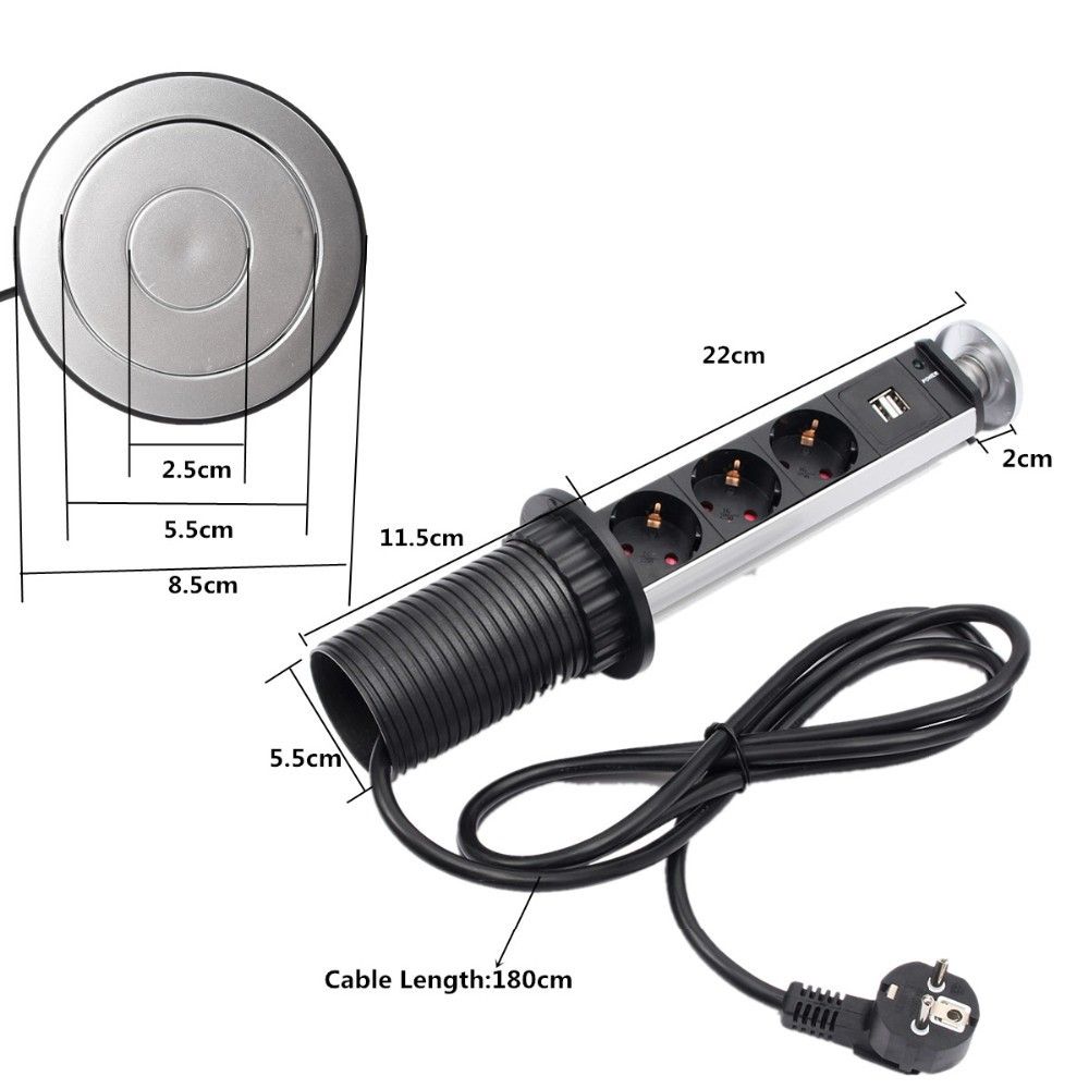 Pop Up Electrical Sockets For Kitchen Worktops | Dandk Organizer