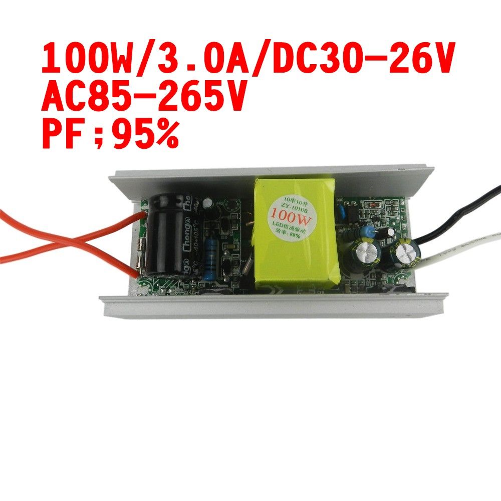 100W DC 30V - 36V 3000mA LED Driver for 100w Led Chip Diy AC 85V-265V ...