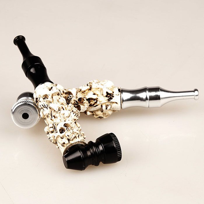 2020 2016 Resin Skull Pipe SMOKING PIPES Colorful Smoking Metal Pipe ...