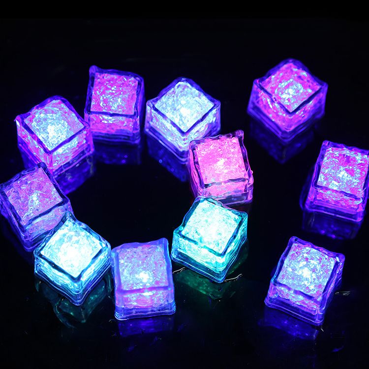 2019 RGB LED Flashing Ice Cube Lights Water Submersible Liquid Sensor ...